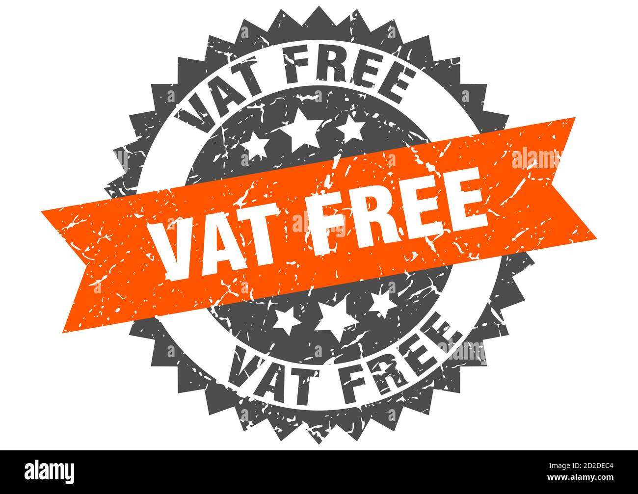 vat free stamp. round grunge sign with ribbon Stock Vector Image & Art ...