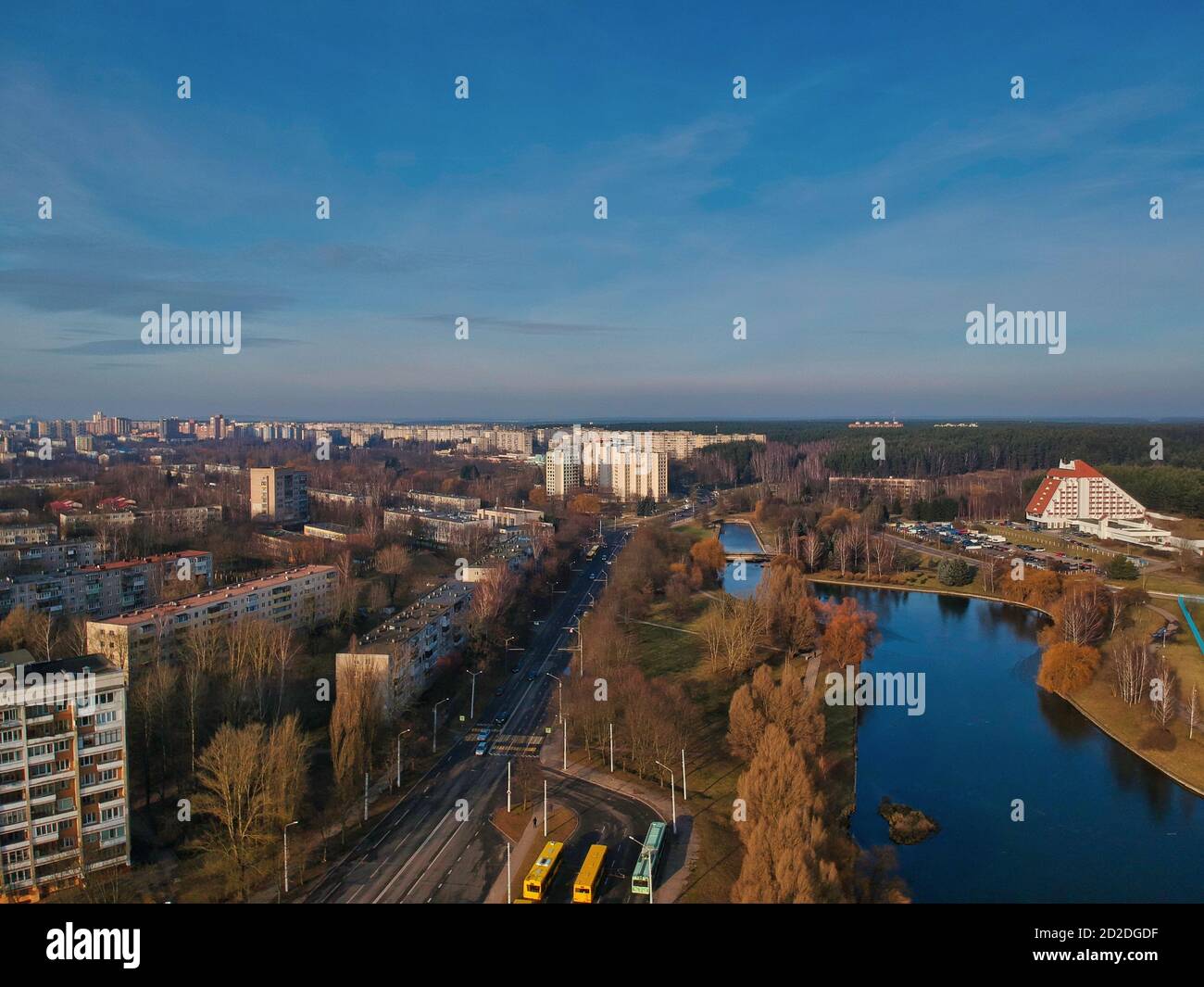 Aerial view of Minsk cityscape in Belarus Stock Photo - Alamy