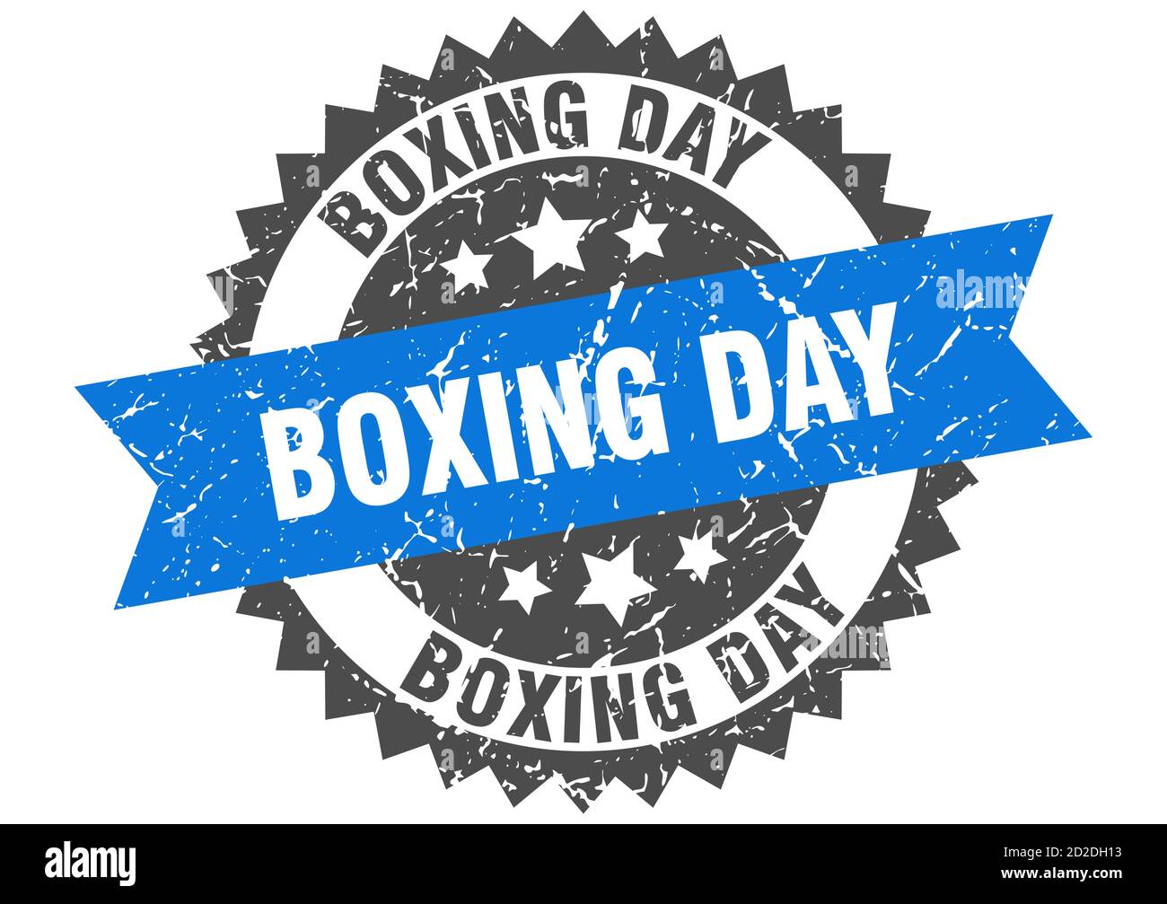 boxing day stamp. round grunge sign with ribbon Stock Vector Image ...
