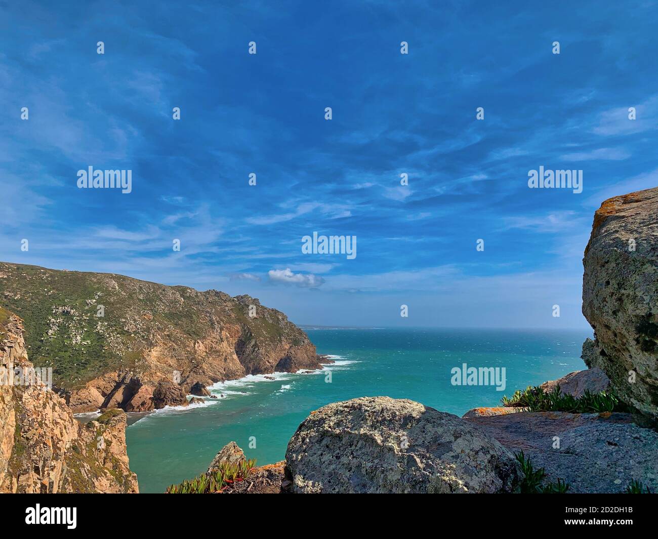 Beautiful view of the sea from the cliff Stock Photo - Alamy