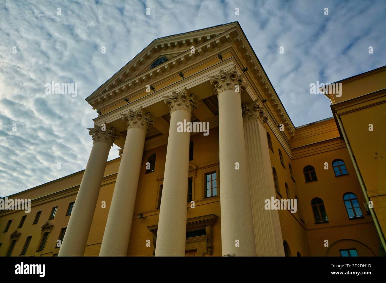 Low angle shot of a beautiful ancient building in Minsk, Belarus Stock ...