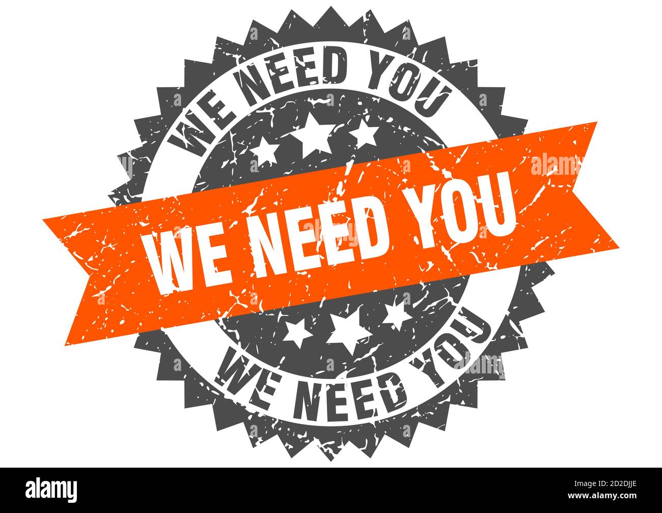 we need you stamp. round grunge sign with ribbon Stock Vector Image ...