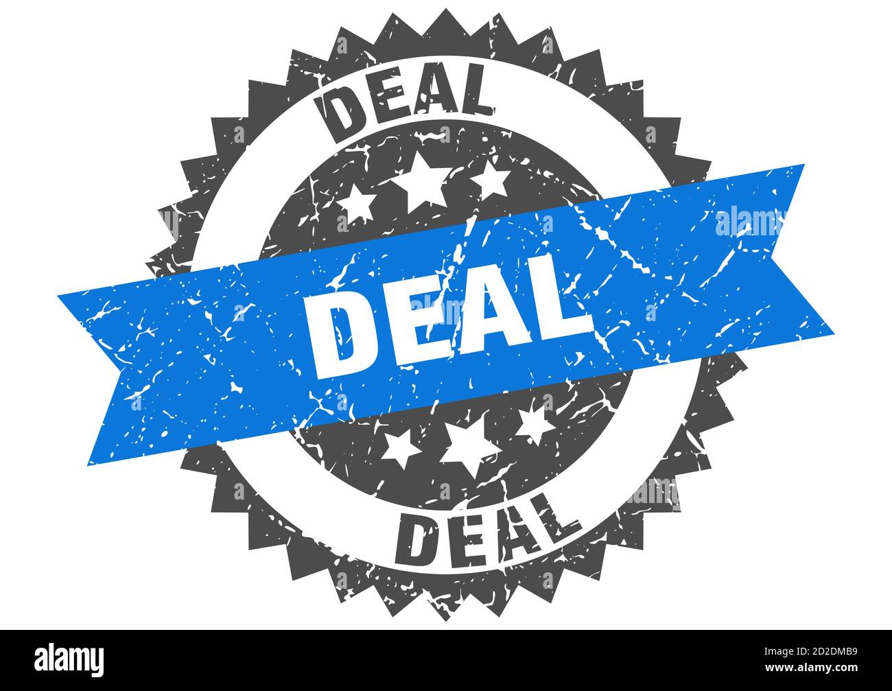 deal stamp. round grunge sign with ribbon Stock Vector Image & Art - Alamy