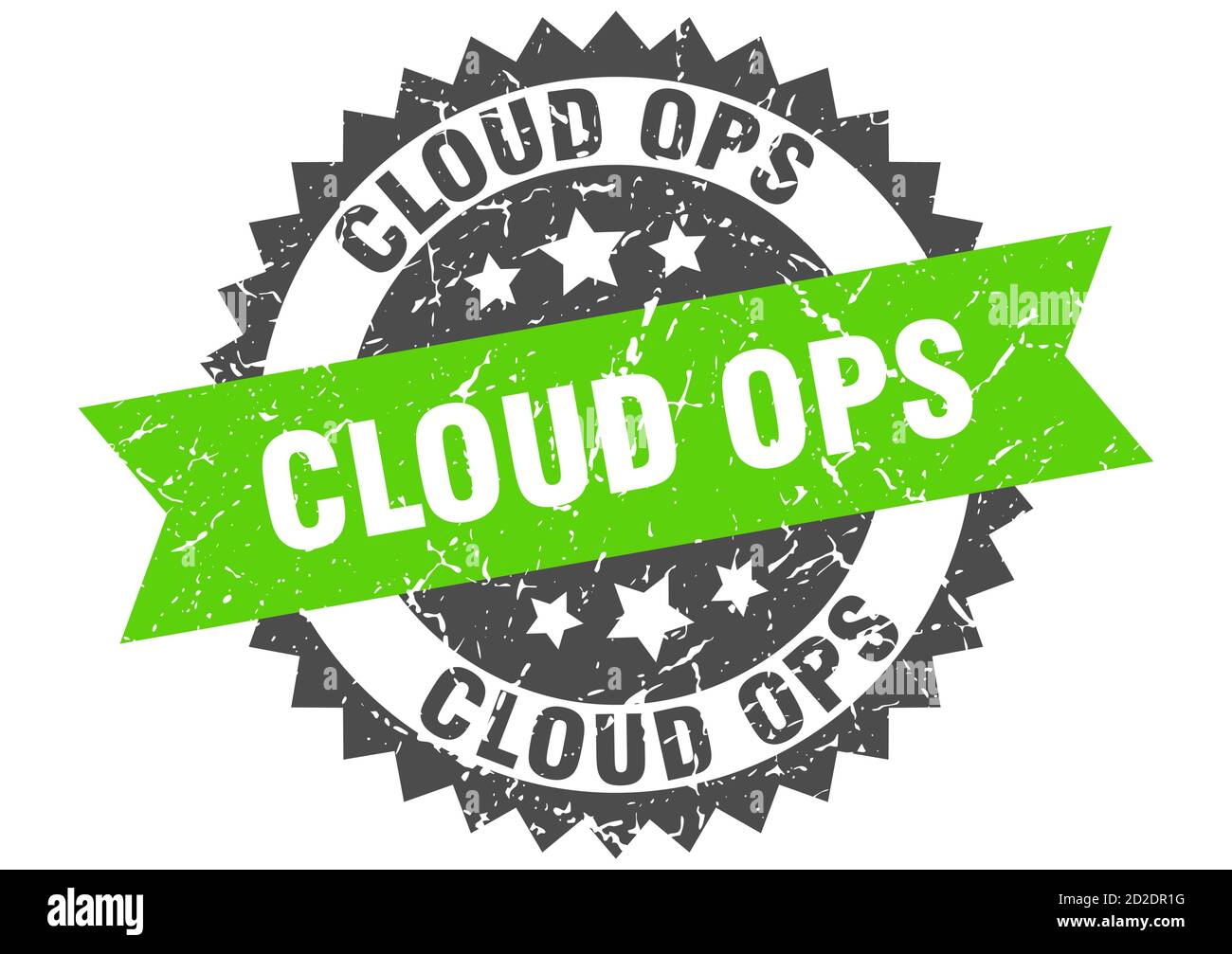 cloud ops stamp. round grunge sign with ribbon Stock Vector Image & Art ...