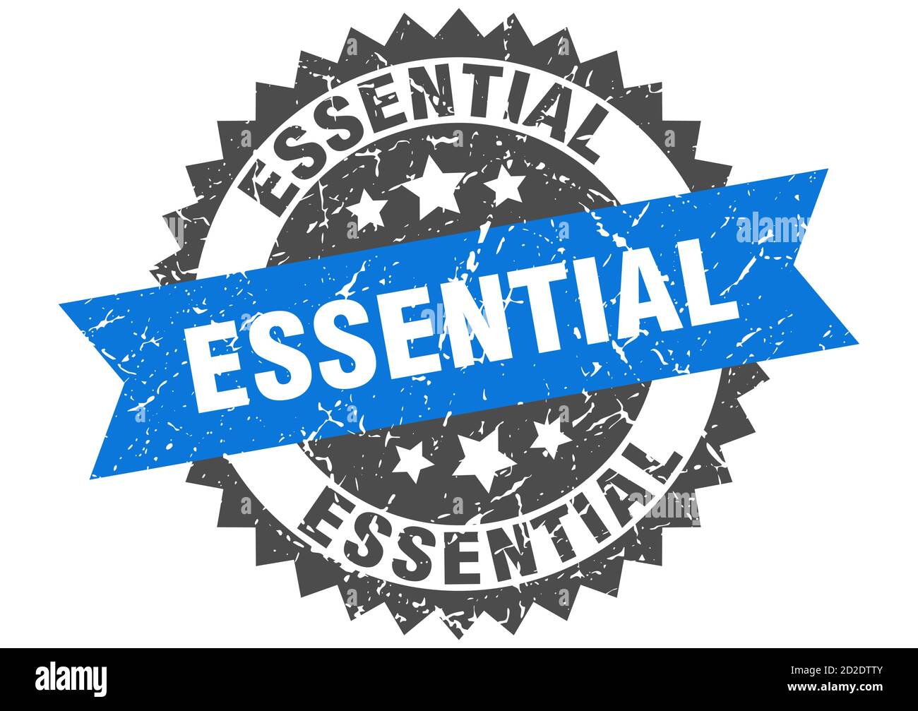 essential stamp. round grunge sign with ribbon Stock Vector Image & Art ...