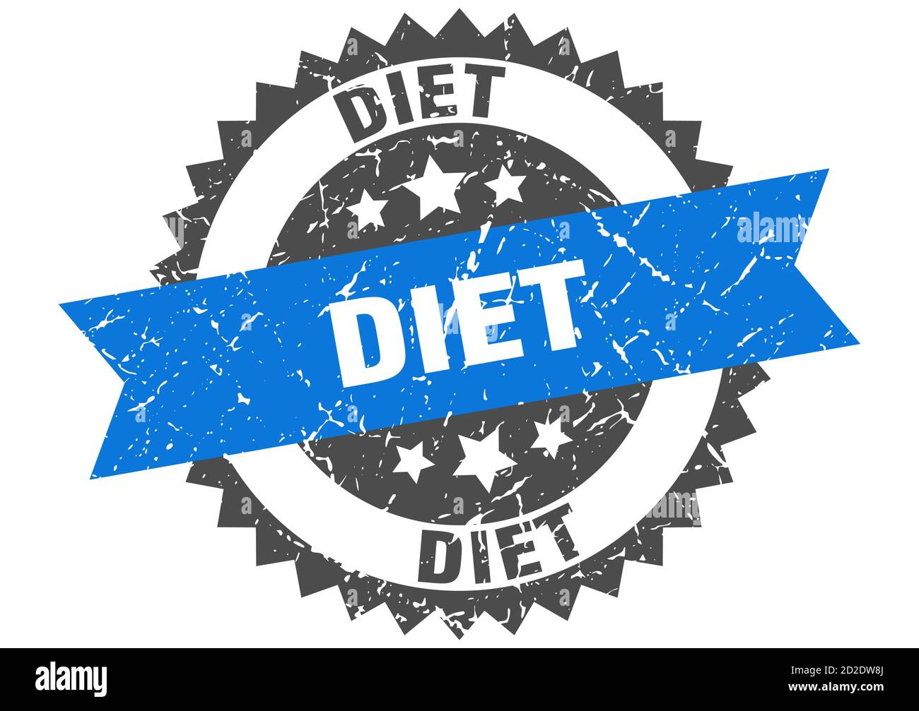 diet stamp. round grunge sign with ribbon Stock Vector Image & Art - Alamy