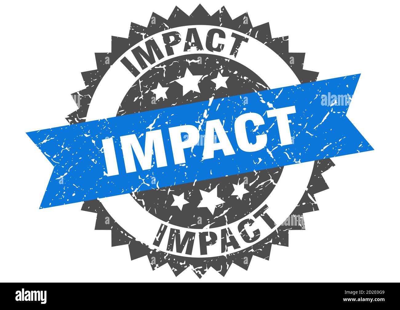 impact stamp. round grunge sign with ribbon Stock Vector Image & Art ...