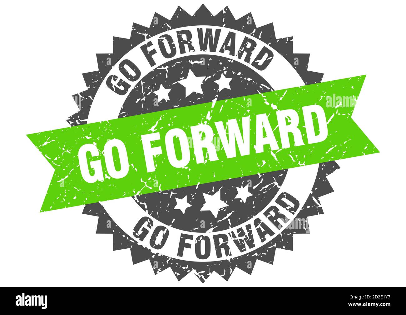 go forward stamp. round grunge sign with ribbon Stock Vector Image ...