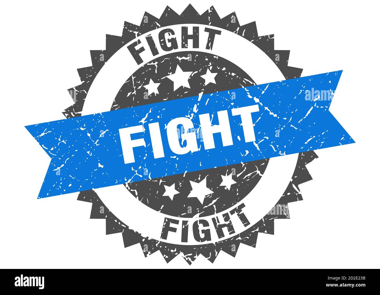 fight stamp. round grunge sign with ribbon Stock Vector Image & Art - Alamy