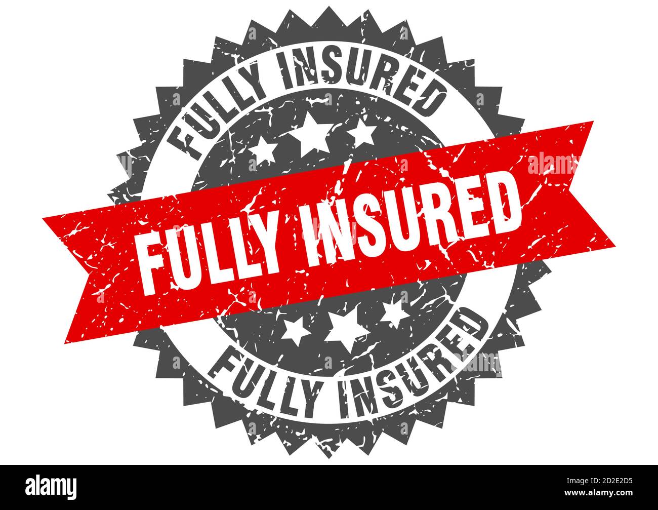 Insured red round stamp hi-res stock photography and images - Alamy