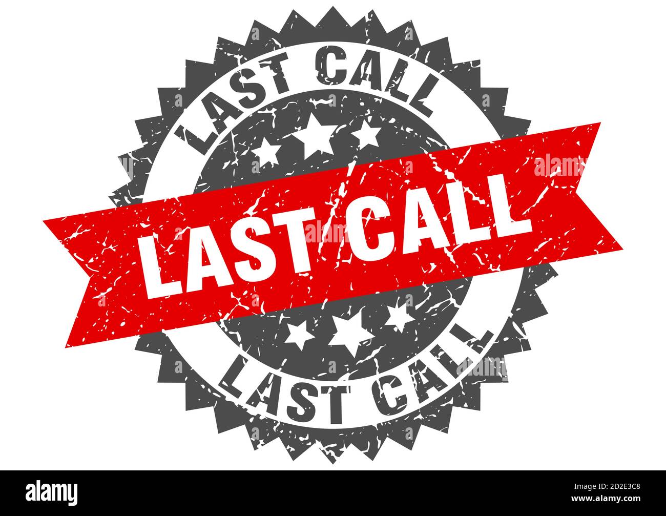 last call stamp. round grunge sign with ribbon Stock Vector Image & Art ...