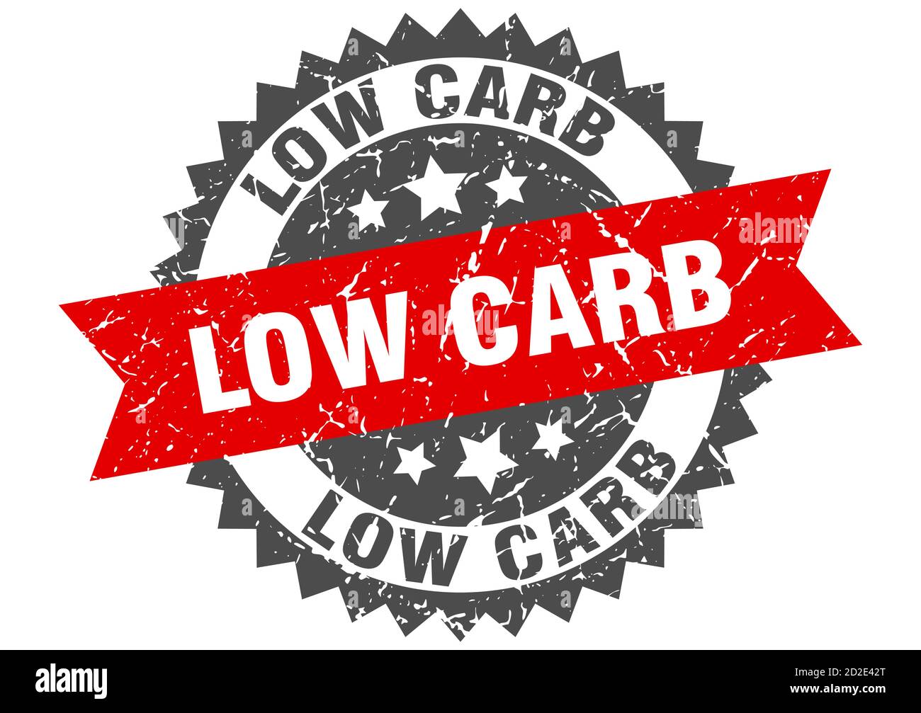 low carb stamp. round grunge sign with ribbon Stock Vector Image & Art ...