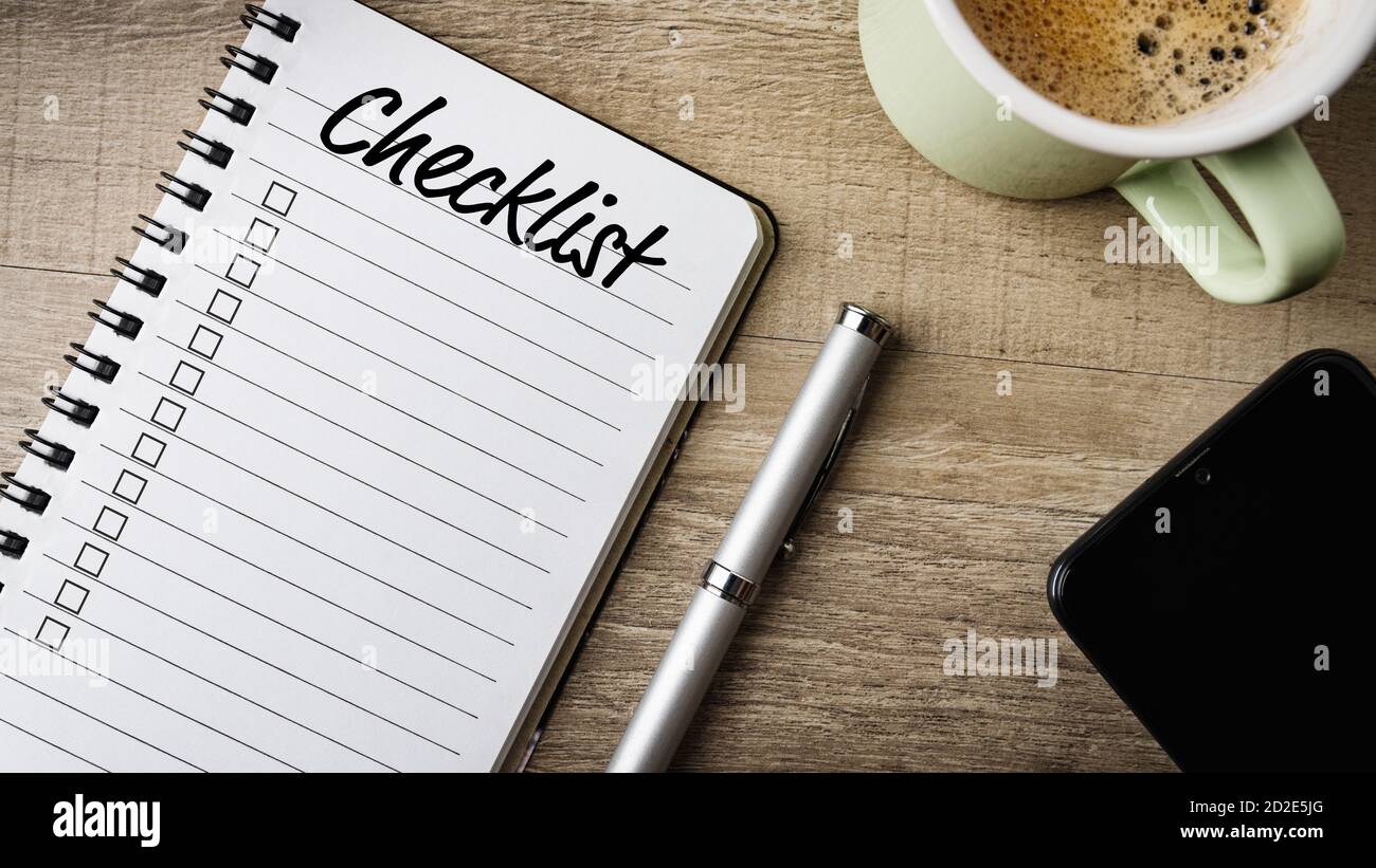 Checklist checklist hi-res stock photography and images - Alamy