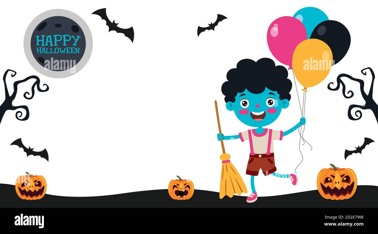 Halloween Design With Cartoon Character Stock Vector Image & Art - Alamy