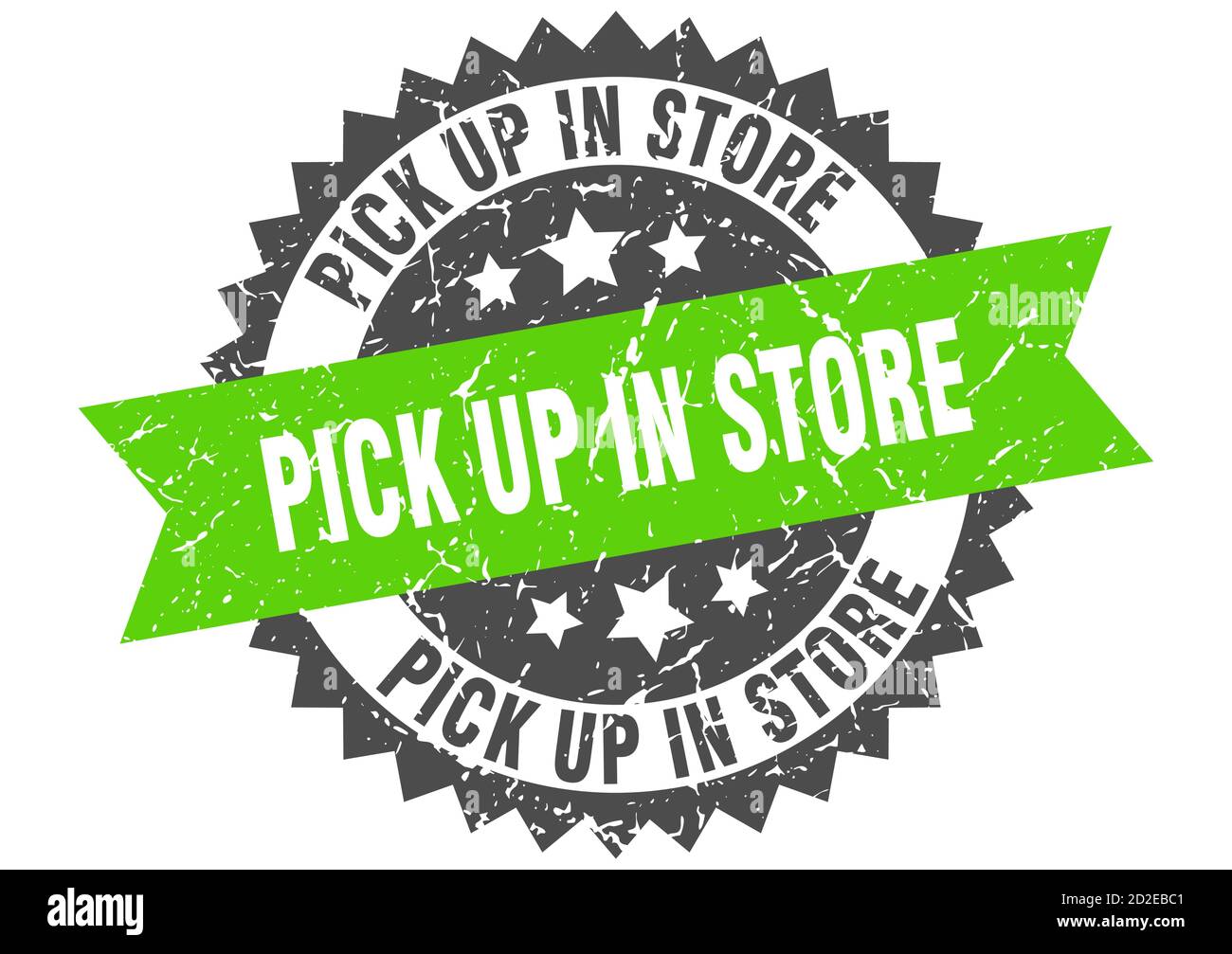 pick up in store stamp. round grunge sign with ribbon Stock Vector ...