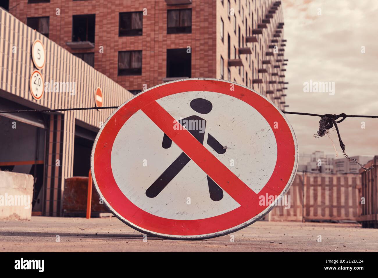 Passage sign closed on the road Stock Photo - Alamy