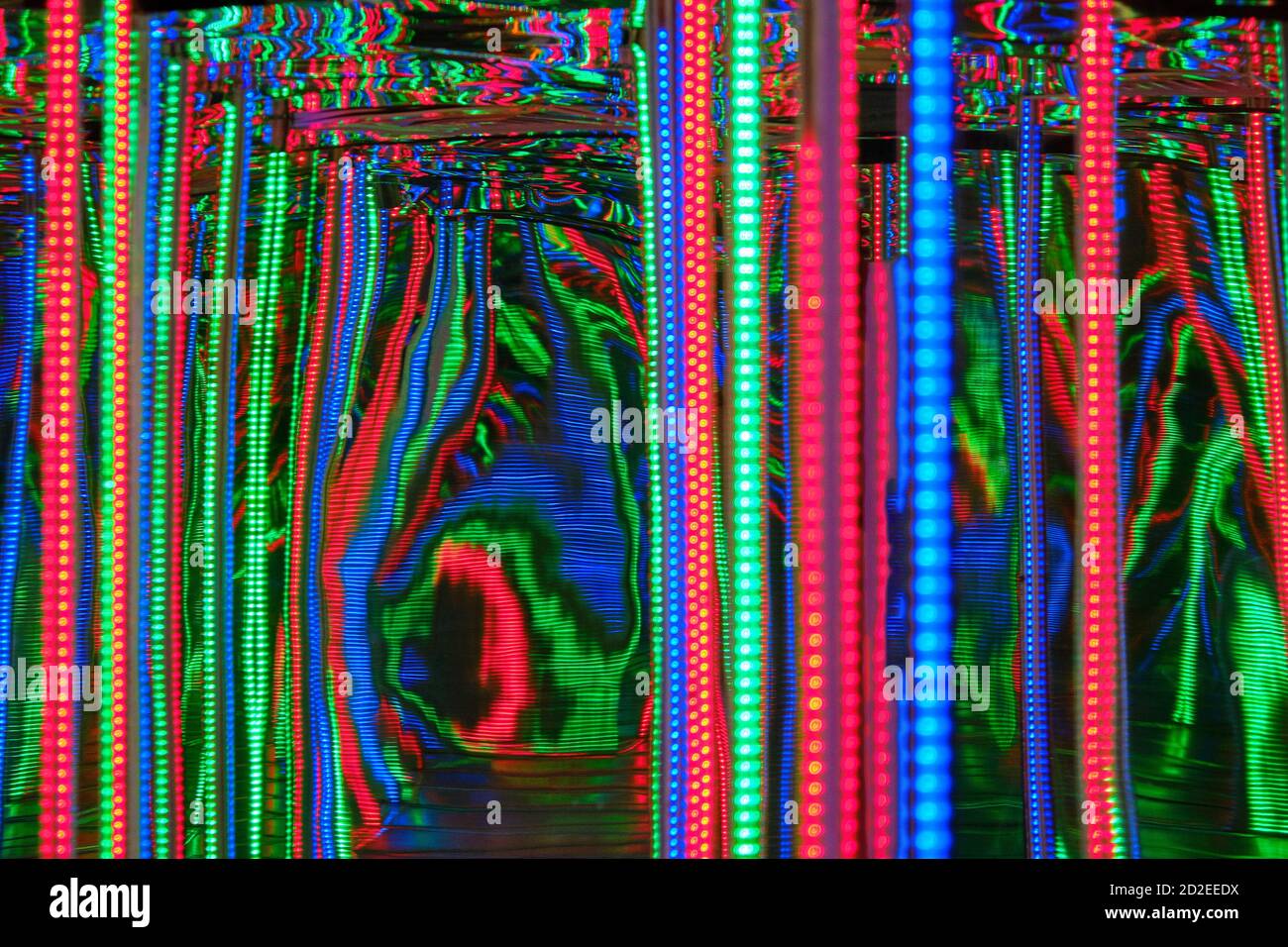 Blurred abstract background with path between colored lights Stock ...