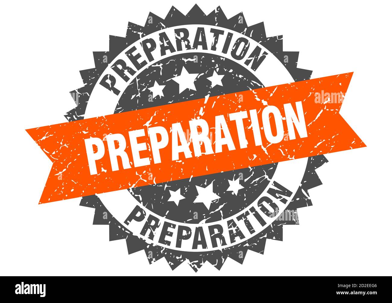 preparation stamp. round grunge sign with ribbon Stock Vector Image ...