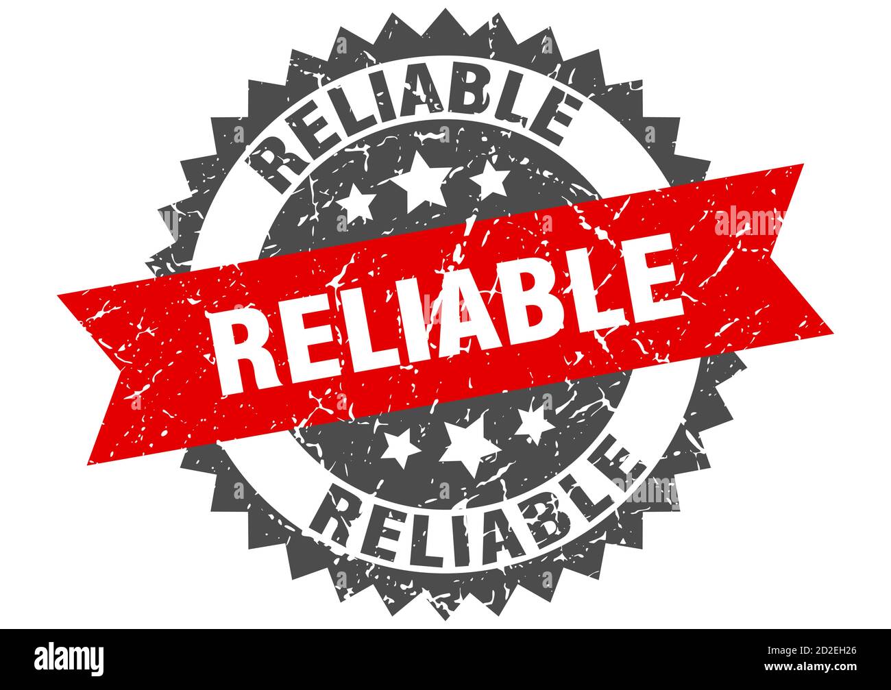 Reliable stamp round ribbon Stock Vector Images - Alamy