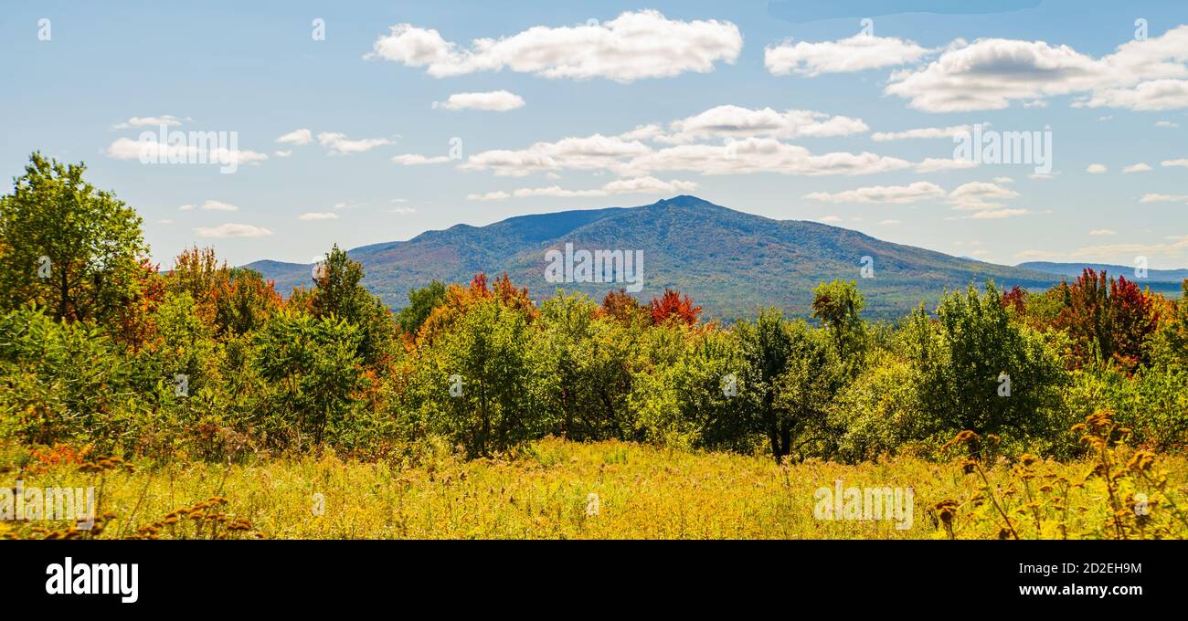 view of the White Mountains in New Hampshire from Vermont Stock Photo ...