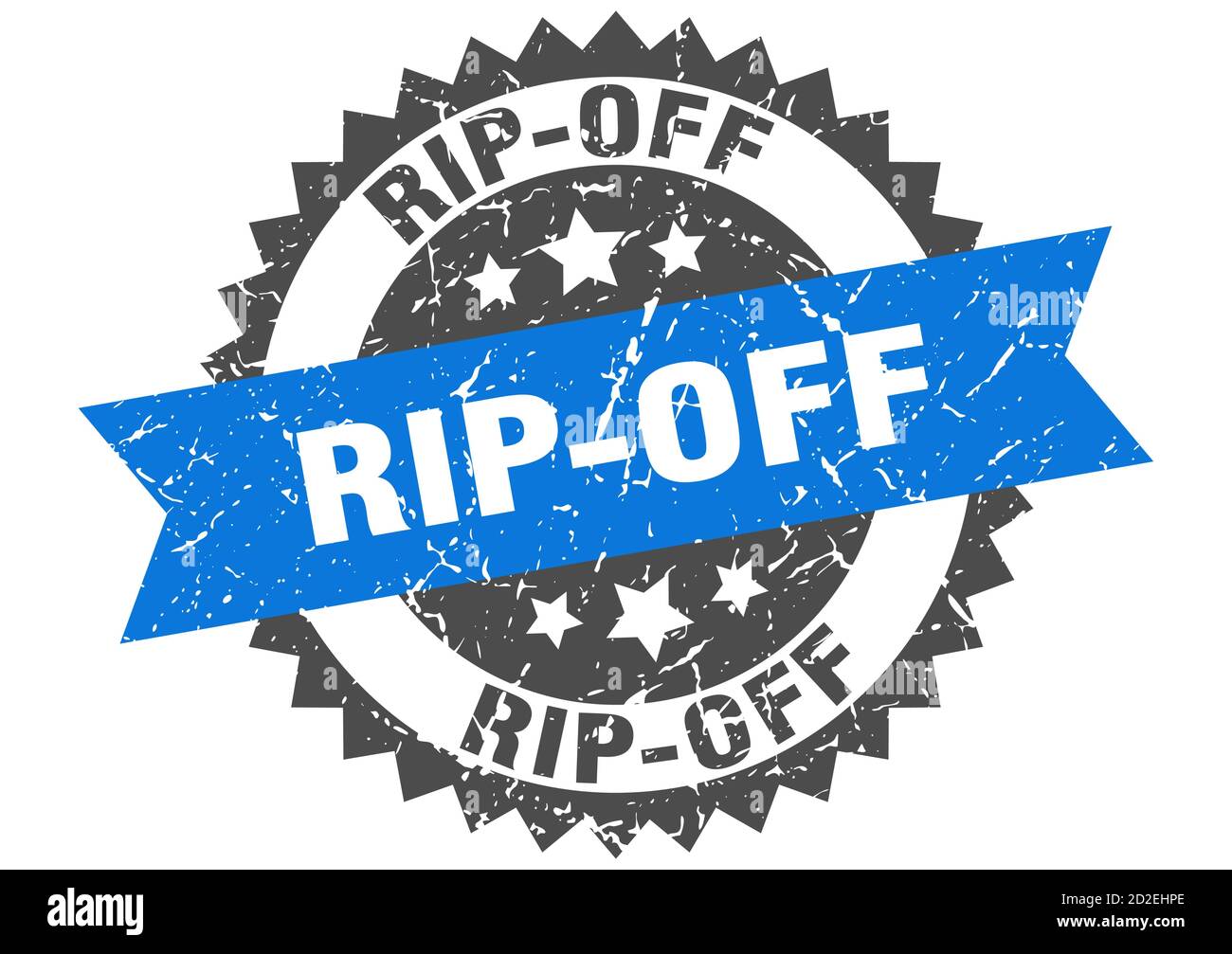 rip-off stamp. round grunge sign with ribbon Stock Vector Image & Art ...