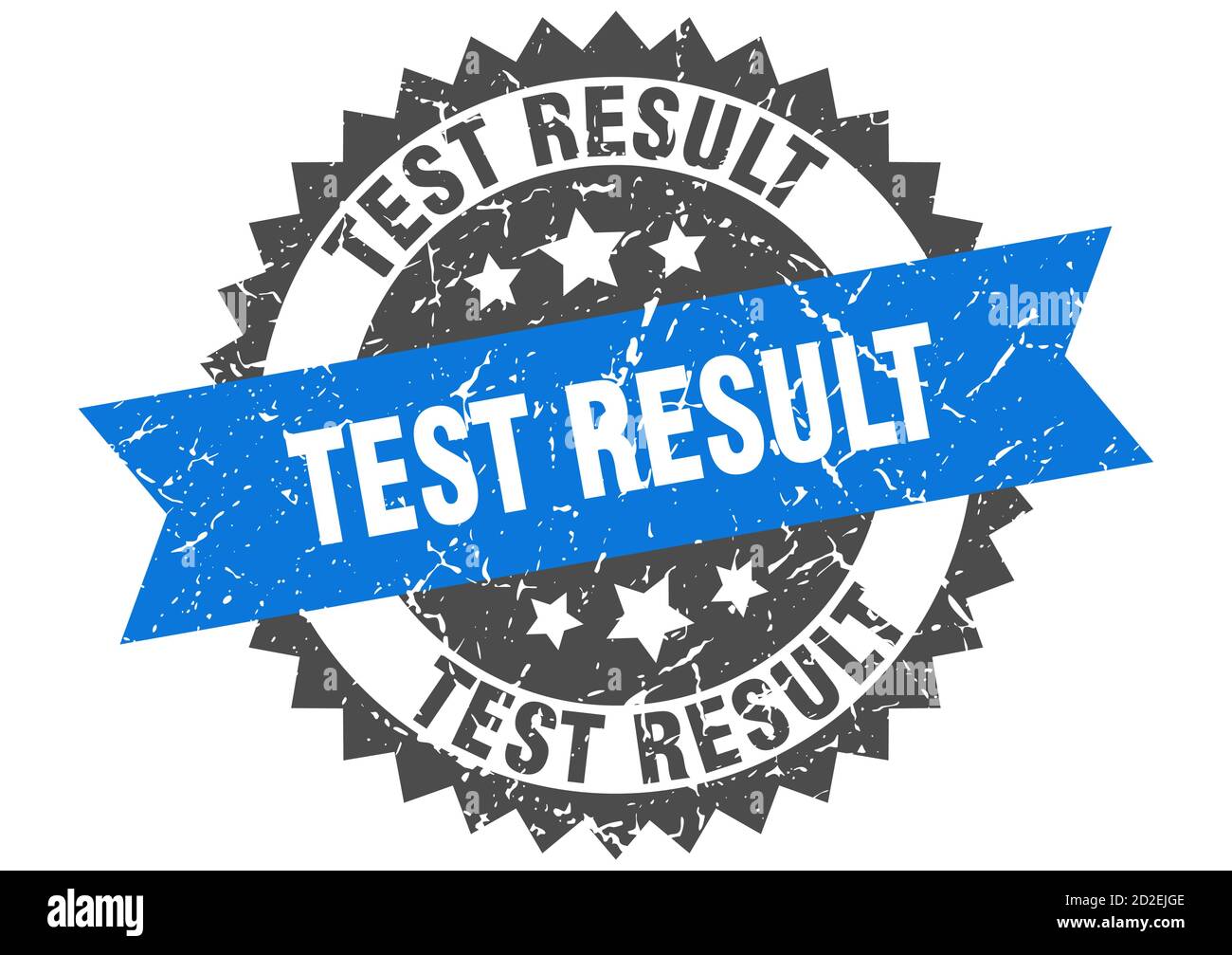 test result stamp. round grunge sign with ribbon Stock Vector Image ...