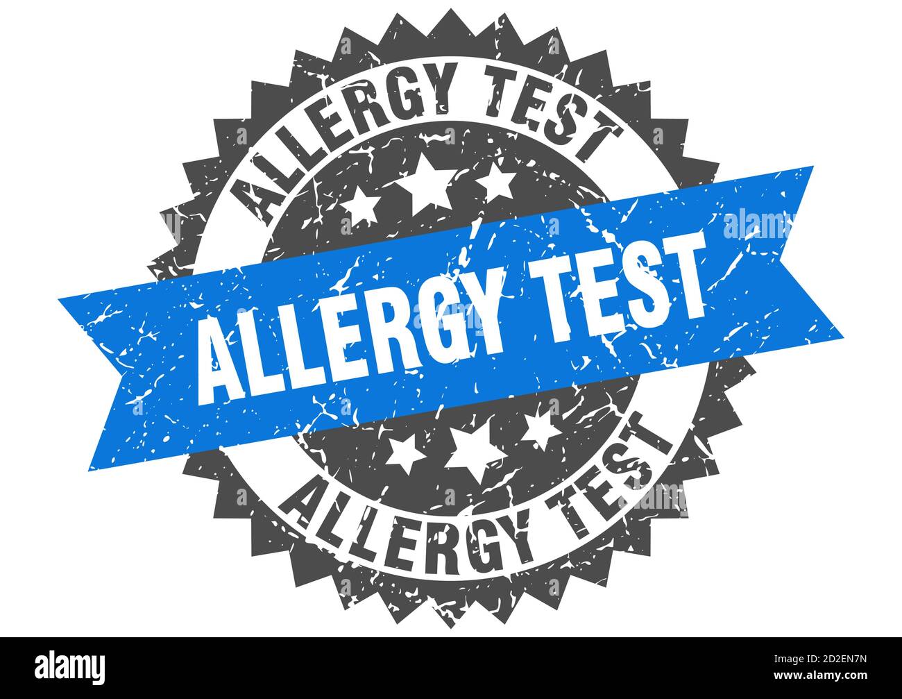 allergy test stamp. round grunge sign with ribbon Stock Vector Image ...