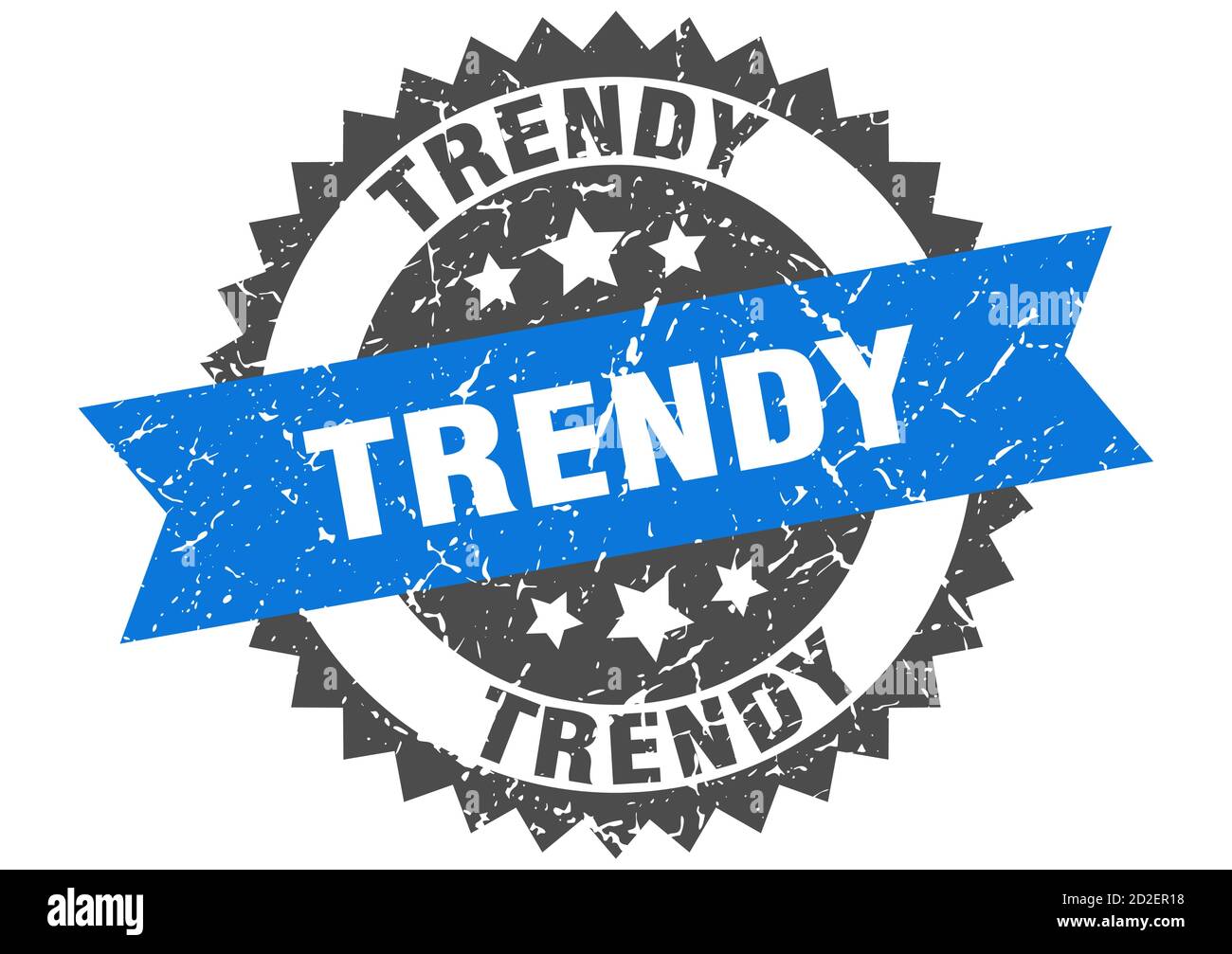 trendy stamp. round grunge sign with ribbon Stock Vector Image & Art ...