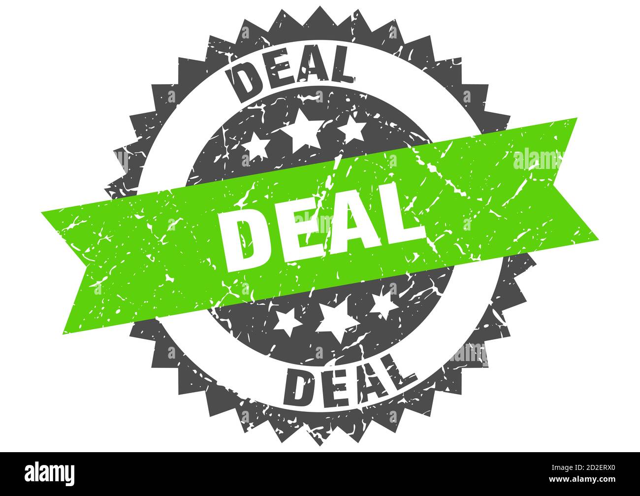deal stamp. round grunge sign with ribbon Stock Vector Image & Art - Alamy