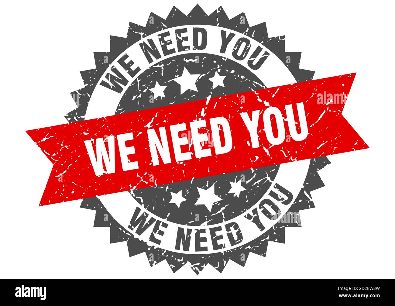 We need you stamp Cut Out Stock Images & Pictures - Alamy