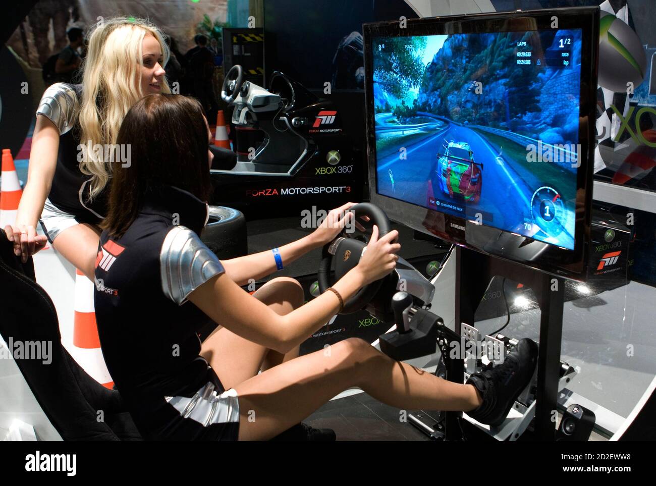 Car show hostesses hi-res stock photography and images - Alamy