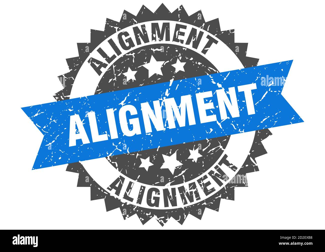 alignment stamp. round grunge sign with ribbon Stock Vector Image & Art ...