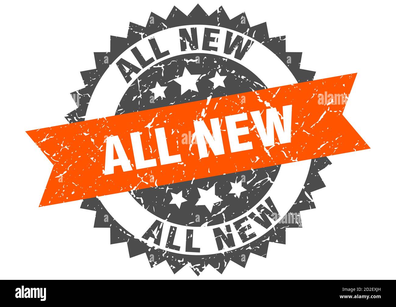 all new stamp. round grunge sign with ribbon Stock Vector Image & Art ...