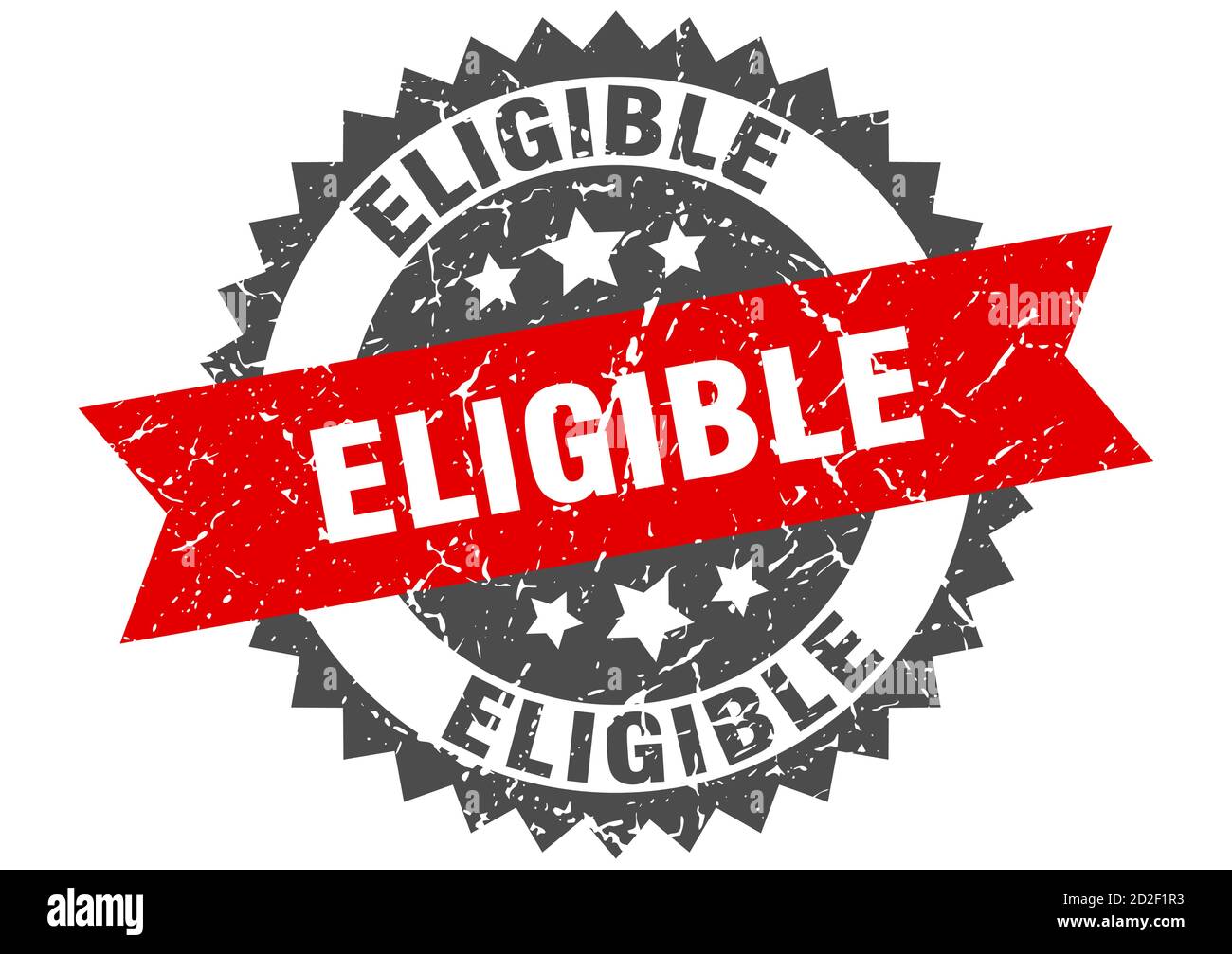 eligible stamp. round grunge sign with ribbon Stock Vector Image & Art ...