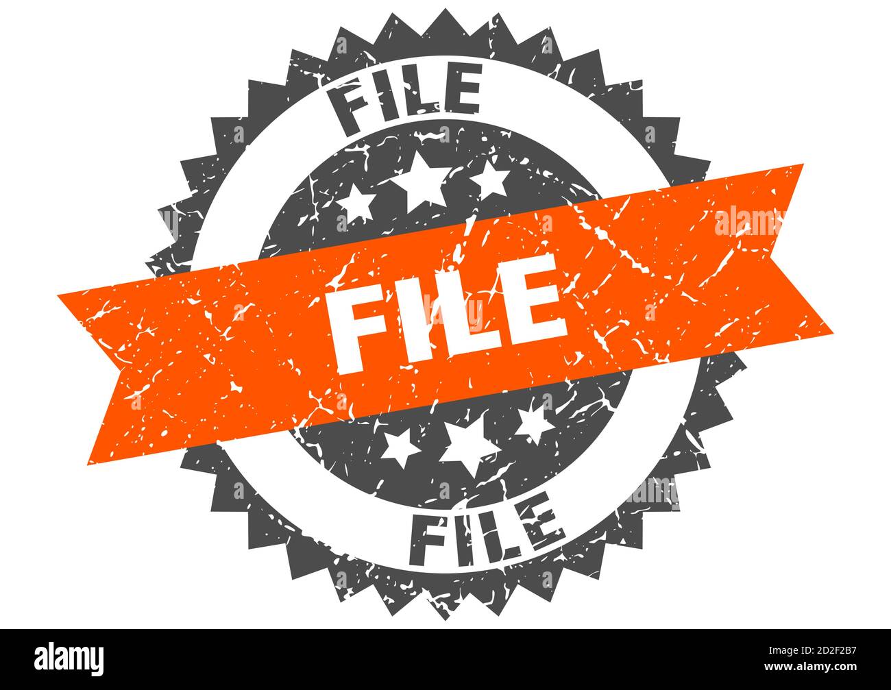 file stamp. round grunge sign with ribbon Stock Vector Image & Art - Alamy