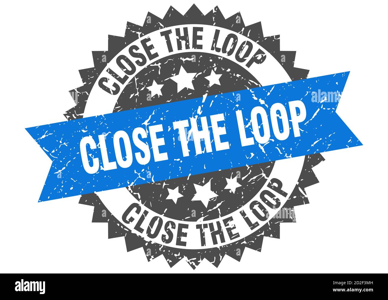 close the loop stamp. round grunge sign with ribbon Stock Vector Image ...