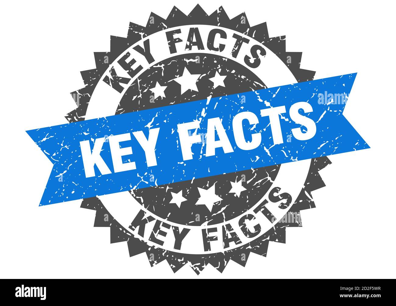key facts stamp. round grunge sign with ribbon Stock Vector Image & Art ...