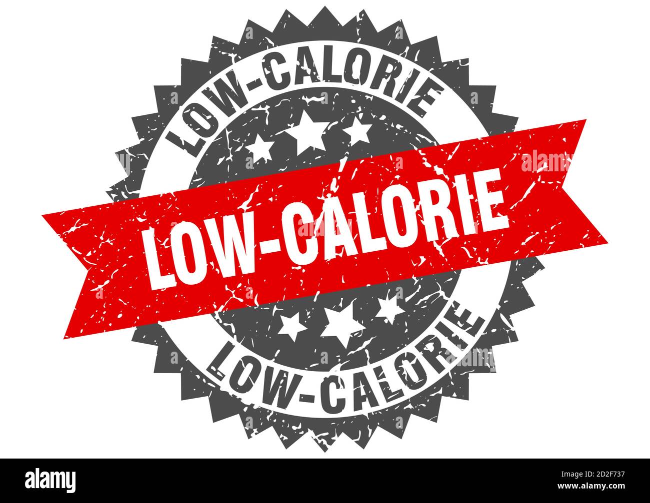 low-calorie stamp. round grunge sign with ribbon Stock Vector Image ...