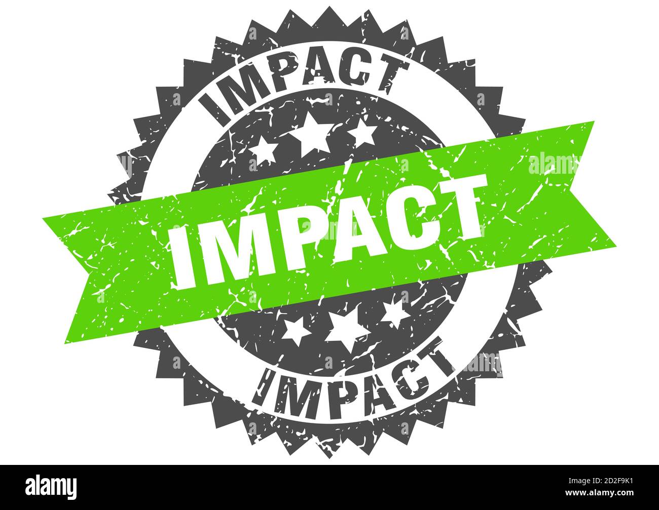 impact stamp. round grunge sign with ribbon Stock Vector Image & Art ...