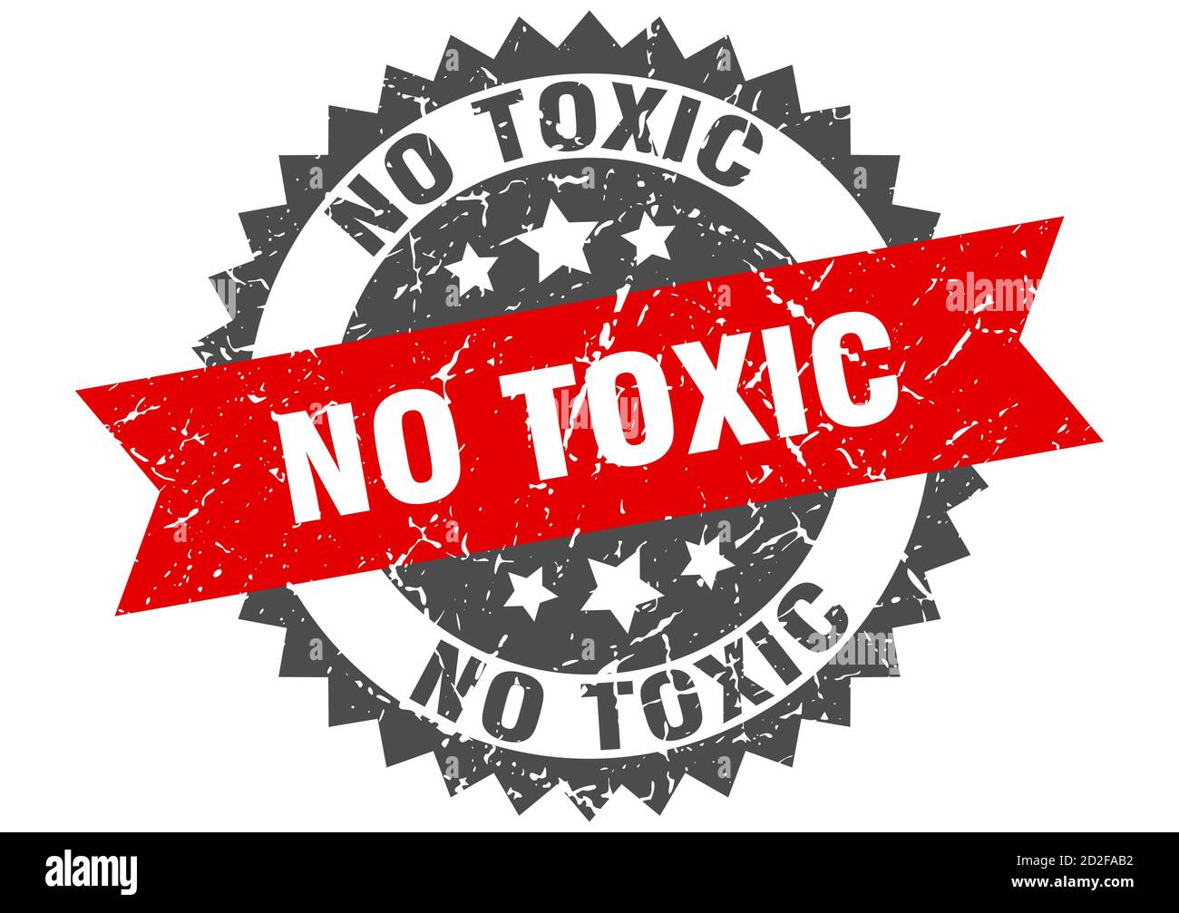 no toxic stamp. round grunge sign with ribbon Stock Vector Image & Art - Alamy
