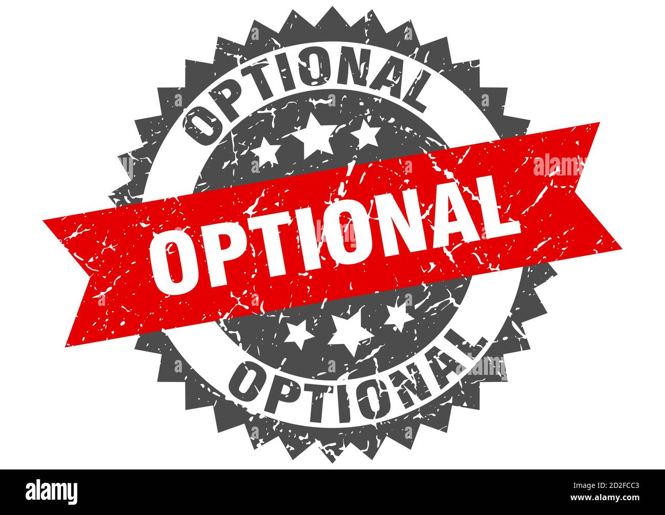 optional stamp. round grunge sign with ribbon Stock Vector Image & Art - Alamy