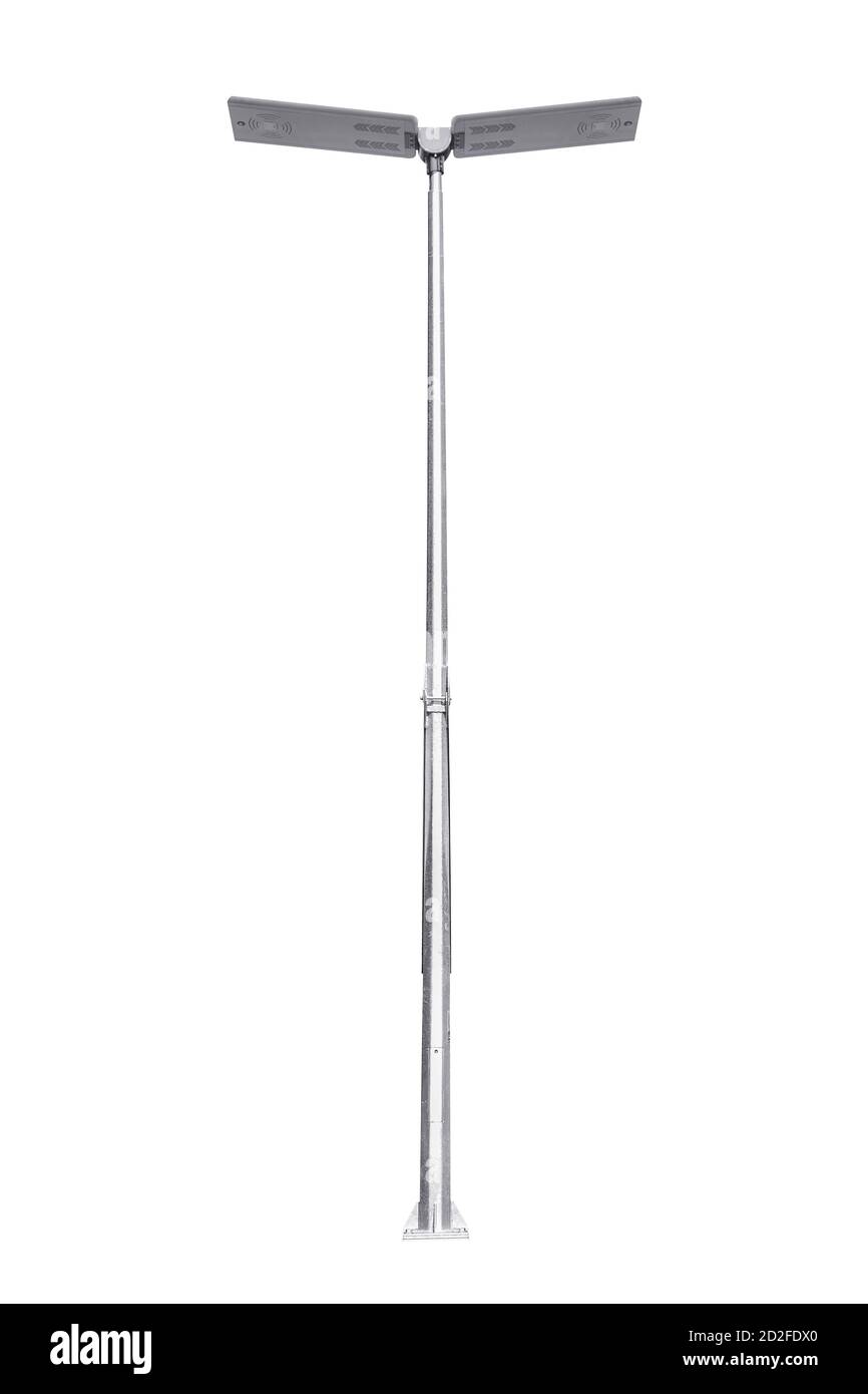 Street light pole isolated on a white background, with clipping path ...