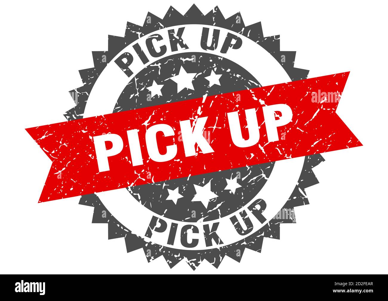 pick up stamp. round grunge sign with ribbon Stock Vector Image & Art ...