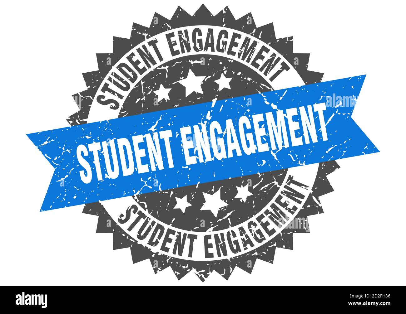 student engagement stamp. round grunge sign with ribbon Stock Vector ...