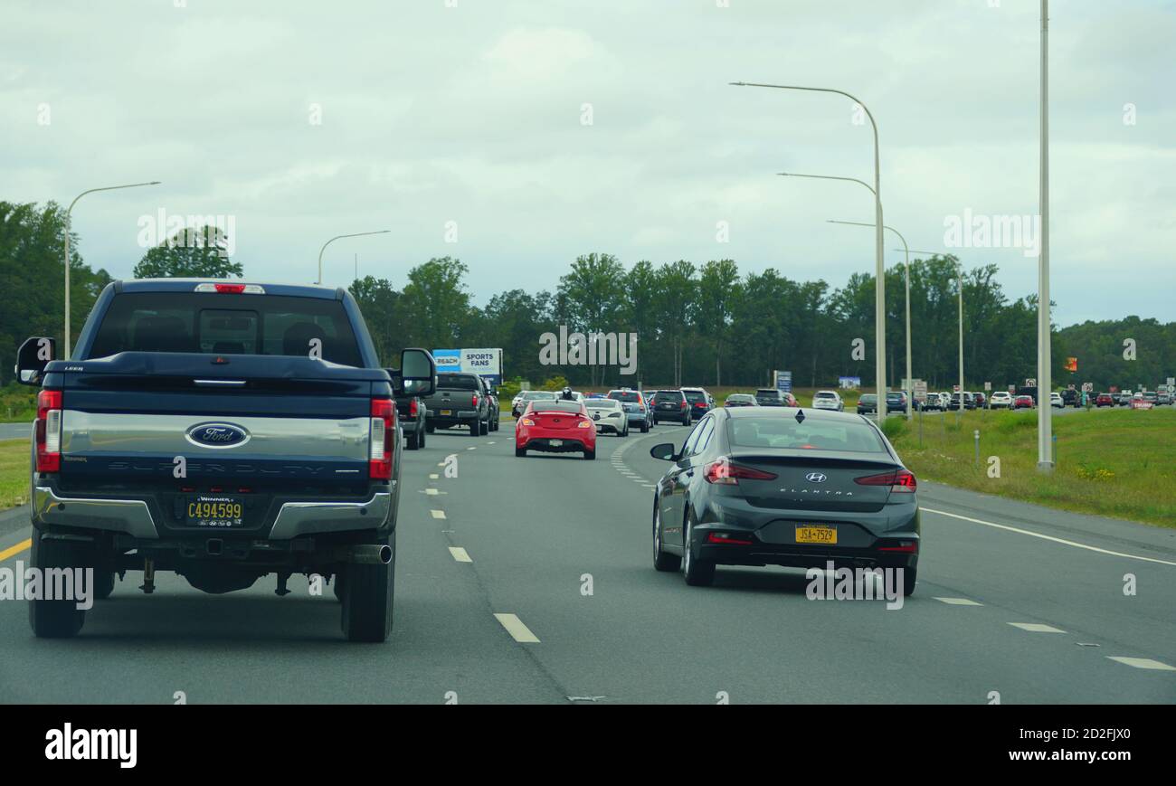 Milford, Delaware, U.S.A - October 1, 2020 - The view of the heavy ...