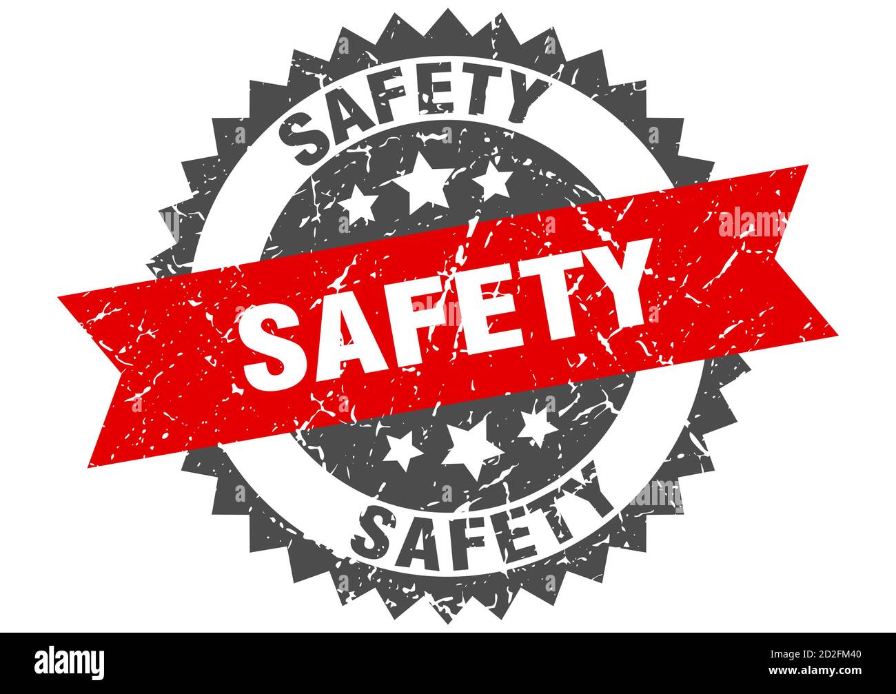 safety stamp. round grunge sign with ribbon Stock Vector Image & Art ...