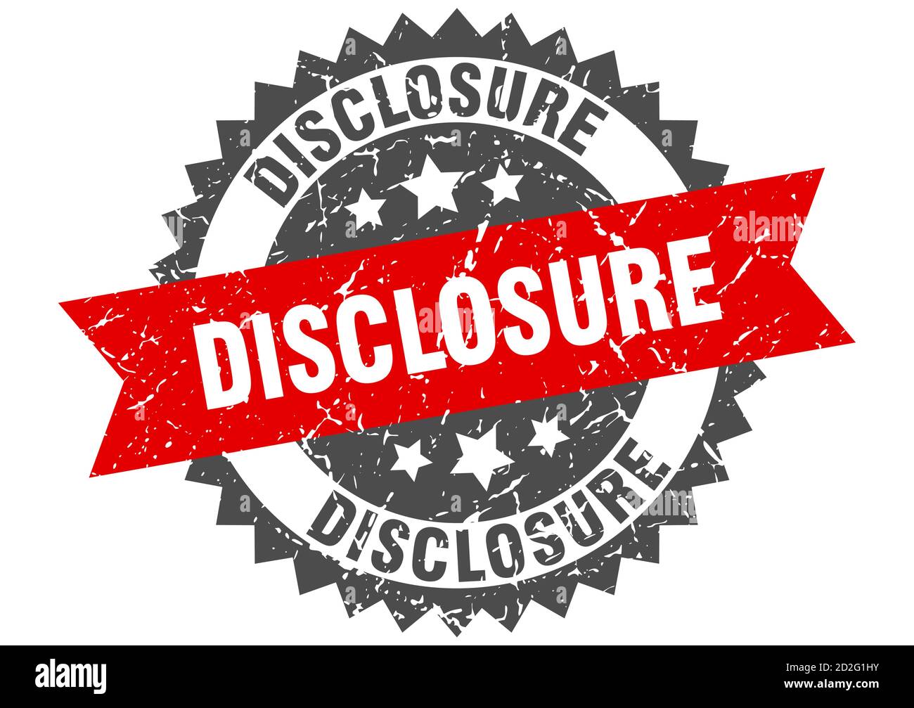 disclosure stamp. round grunge sign with ribbon Stock Vector Image ...