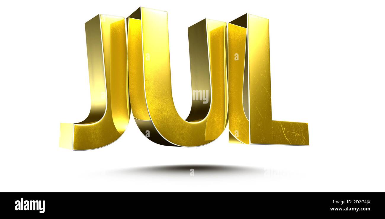 Jul calendar Cut Out Stock Images & Pictures - Alamy