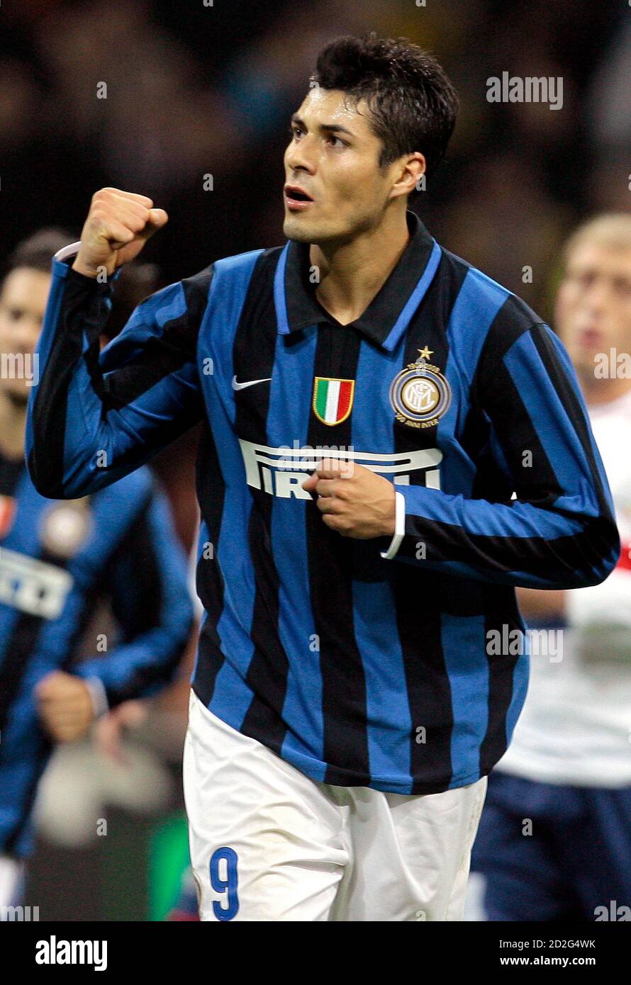 Inter milans julio cruz celebrates scoring hi-res stock photography and ...