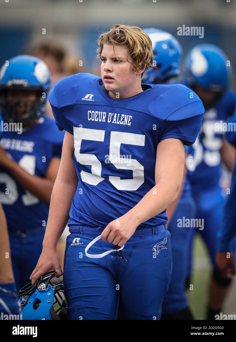 High School football action with Coeur d'Alene vs Post Falls freshmen ...